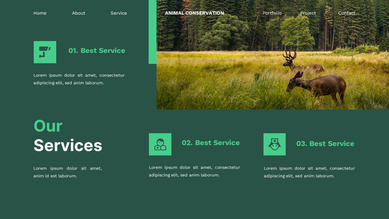 Animal Conservation - Animal Powerpoint Templates, Presentation Templates