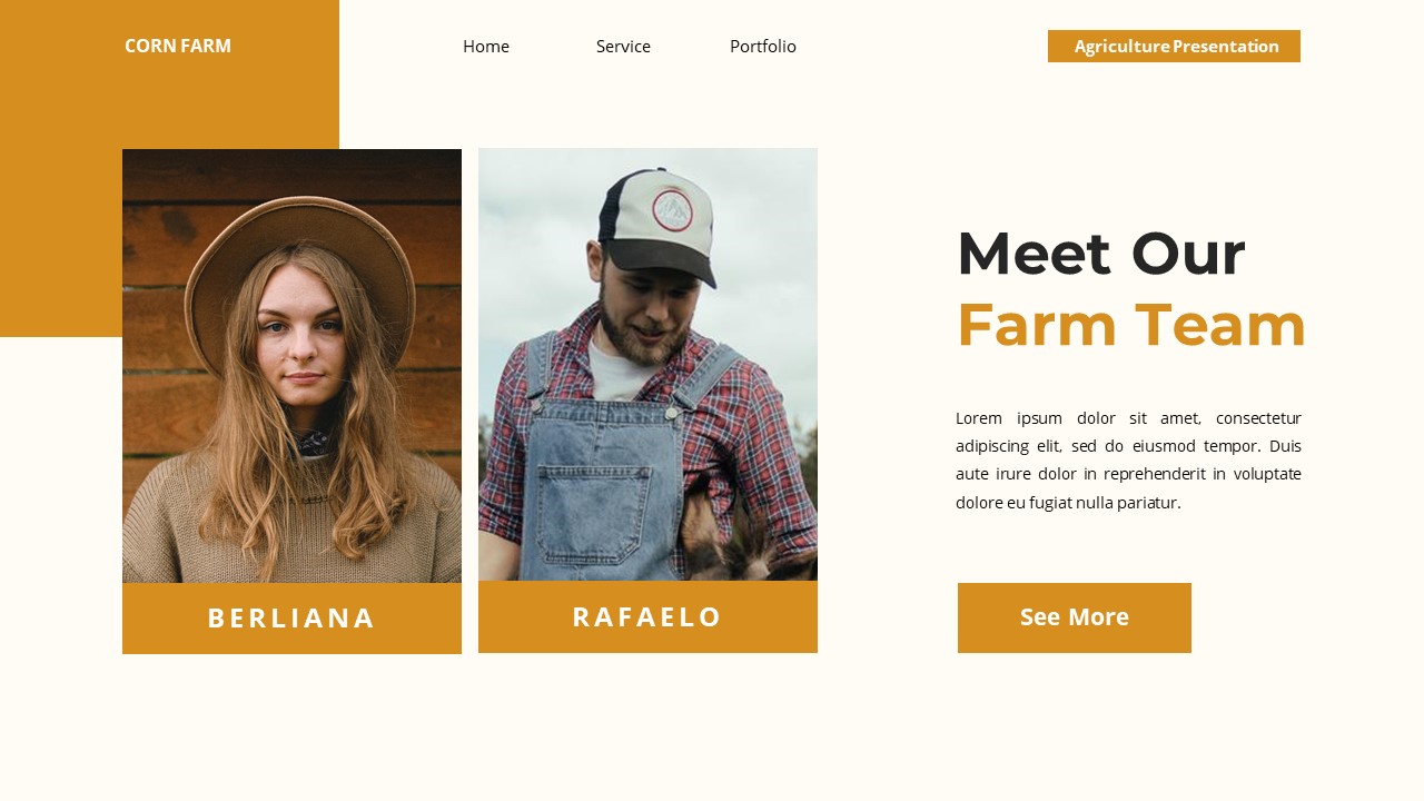 Corn Farm - Agriculture Google Slide Templates, Presentation Templates