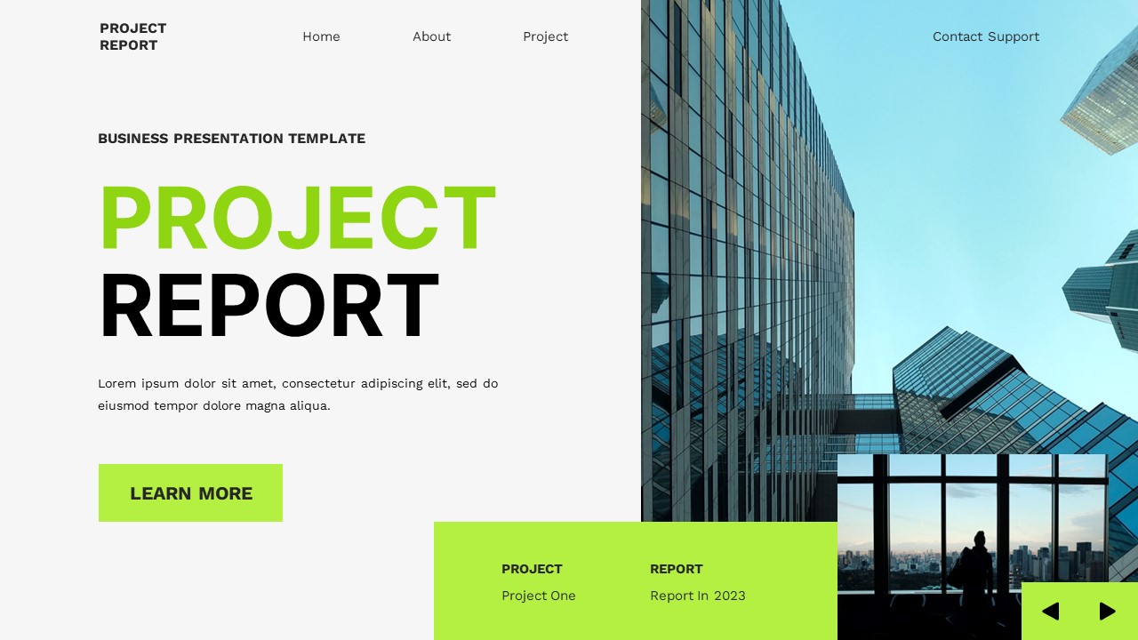 Project Report - Business Powerpoint Templates, Presentation Templates