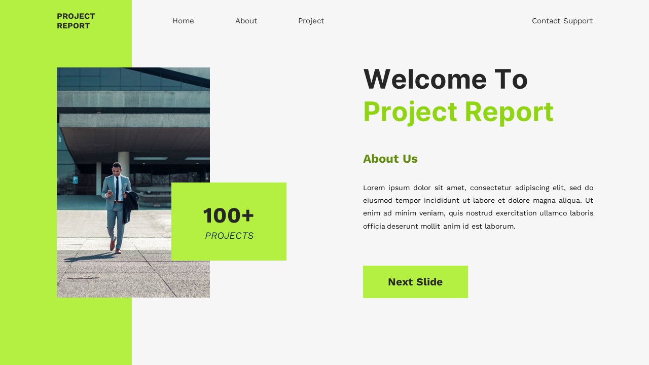 Project Report - Business Powerpoint Templates, Presentation Templates