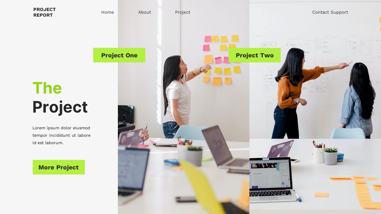 Project Report - Business Powerpoint Templates, Presentation Templates