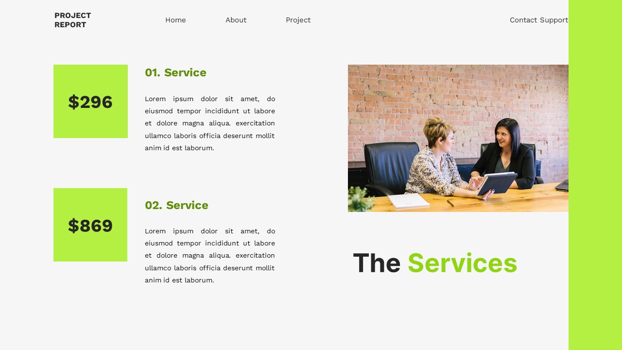 Project Report - Business Powerpoint Templates, Presentation Templates