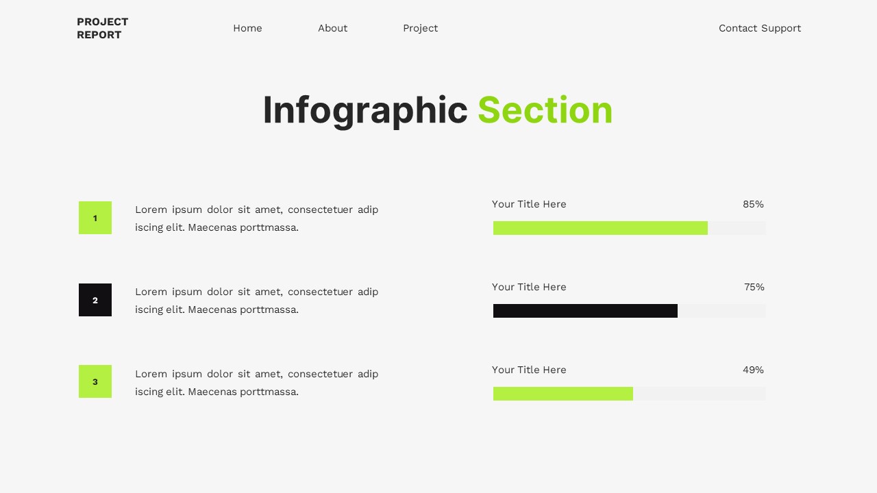 Project Report - Business Google Slide Templates, Presentation Templates