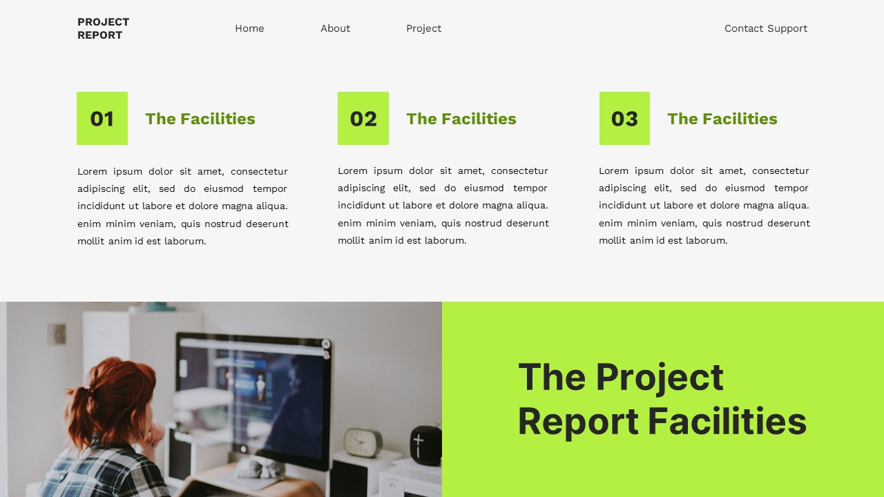 Project Report - Business Google Slide Templates, Presentation Templates