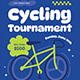 Flat Design Cycling Tournament Event Flyer, Print Templates | GraphicRiver