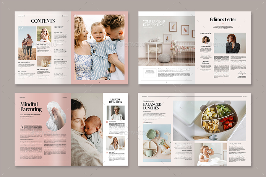 Parenting Magazine Template, Print Templates | GraphicRiver