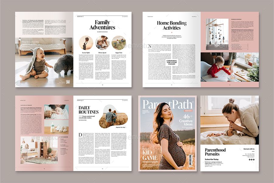 Parenting Magazine Template, Print Templates | GraphicRiver