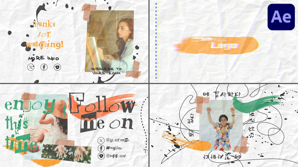 Crumpled Paper Slides for After Effects, After Effects Project Files