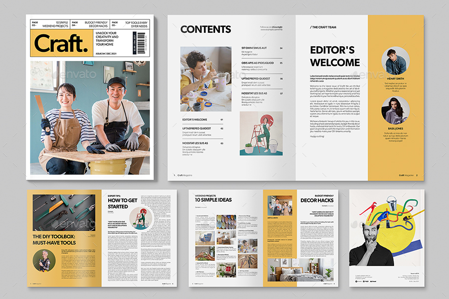 DIY Craft Magazine Template, Print Templates | GraphicRiver