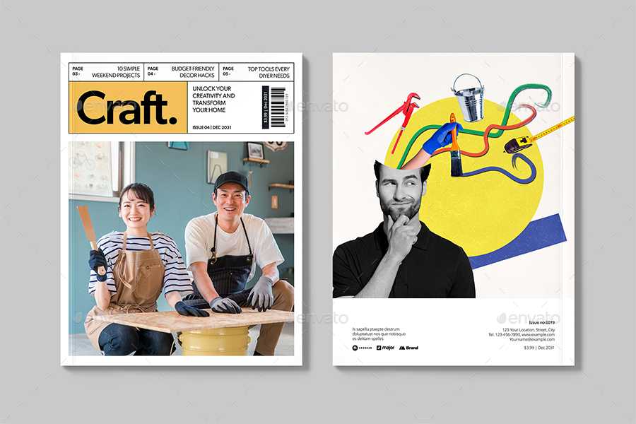 DIY Craft Magazine Template, Print Templates | GraphicRiver