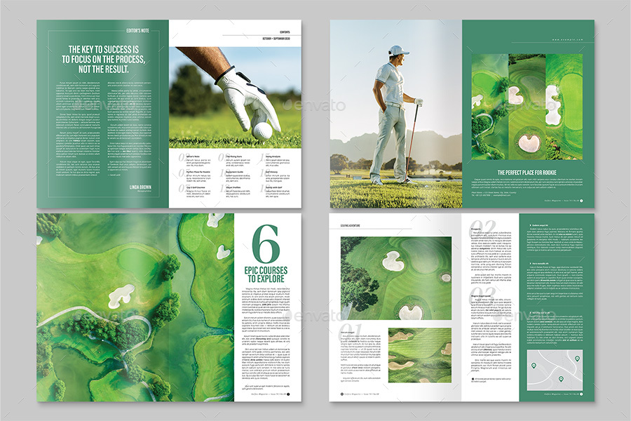 Golf Magazine Template, Print Templates | GraphicRiver