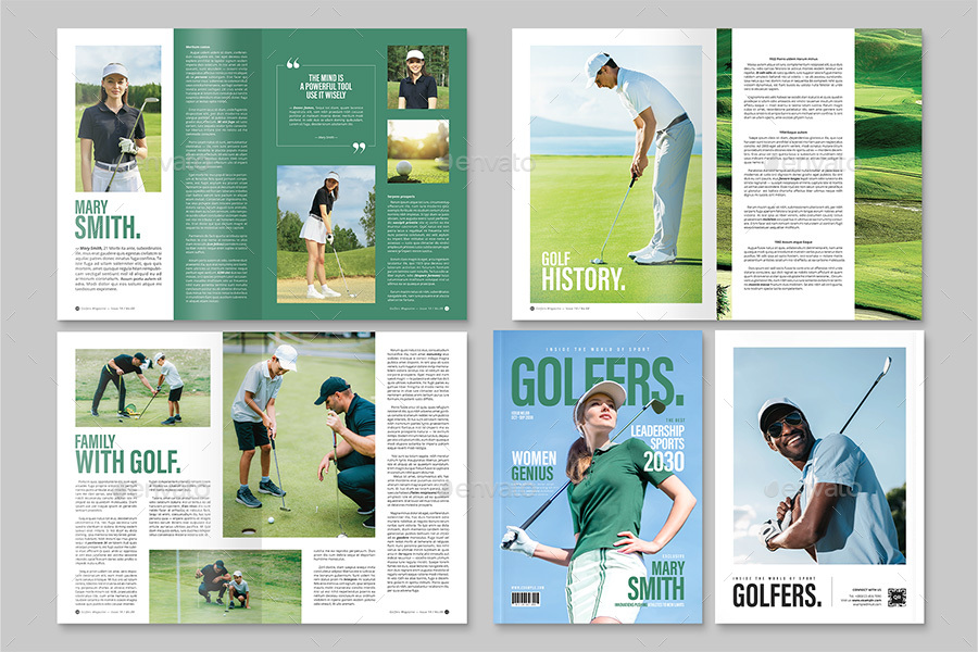 Golf Magazine Template, Print Templates | GraphicRiver