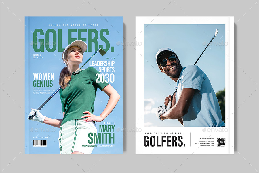 Golf Magazine Template, Print Templates | GraphicRiver