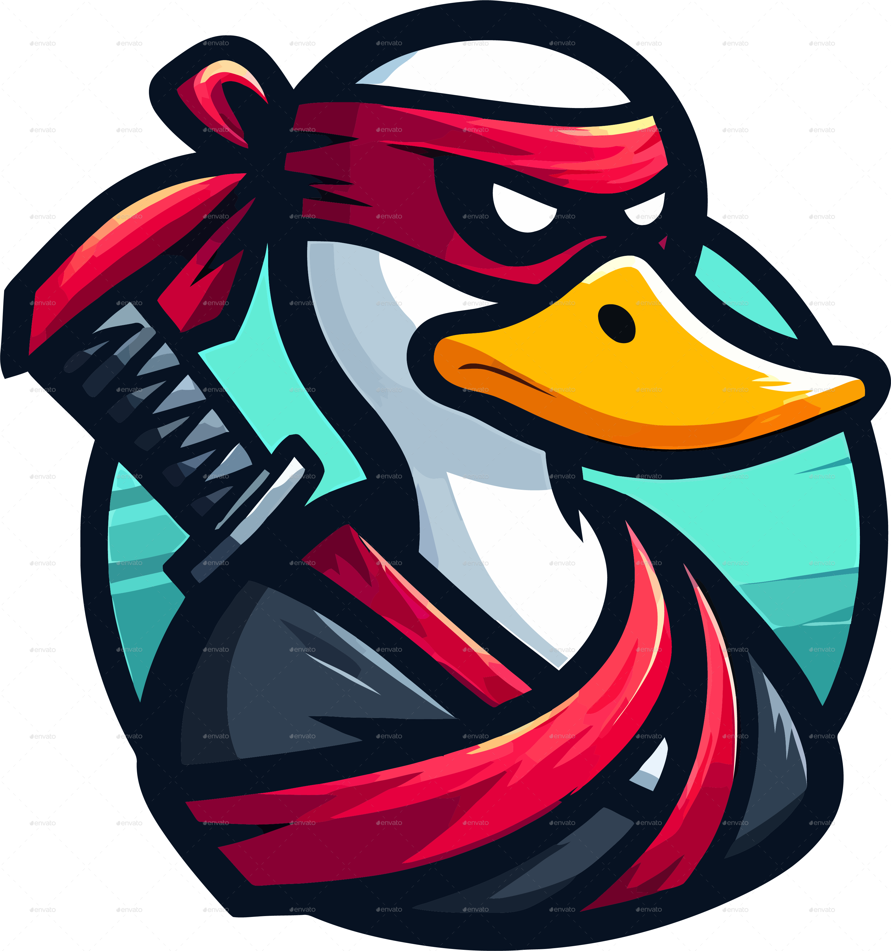 Ninja Duck Logo, Logo Templates | GraphicRiver