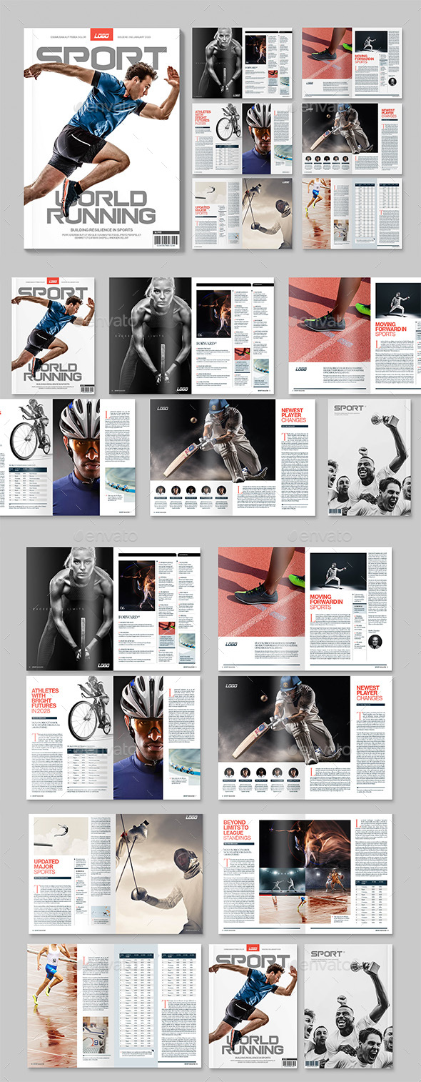 Sports Magazine Layout Design