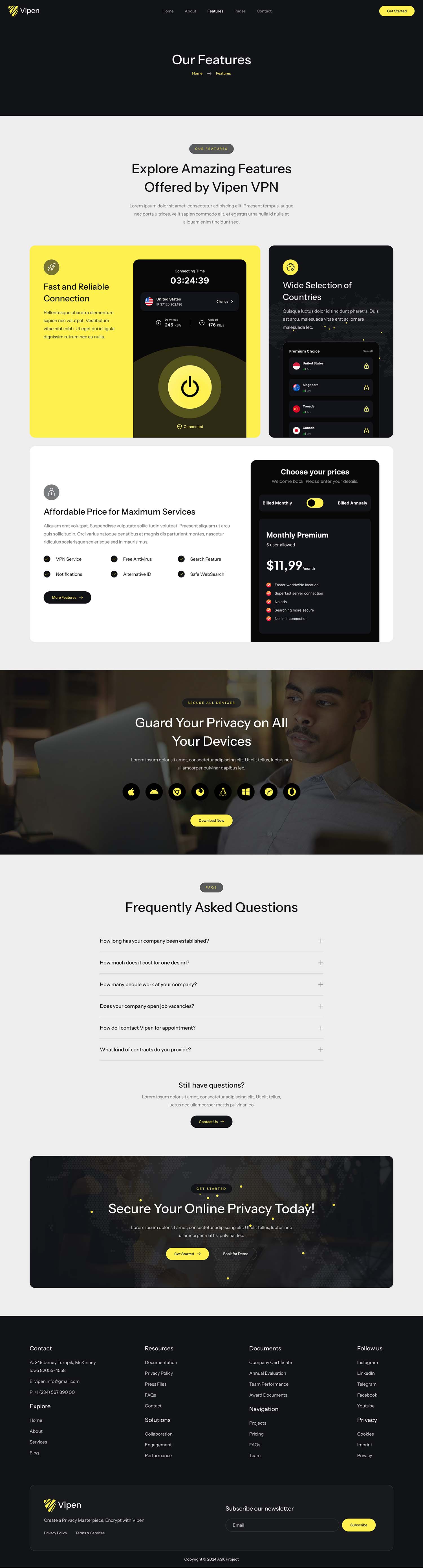Vipen - VPN Services & Proxy Elementor Template Kit by askproject ...