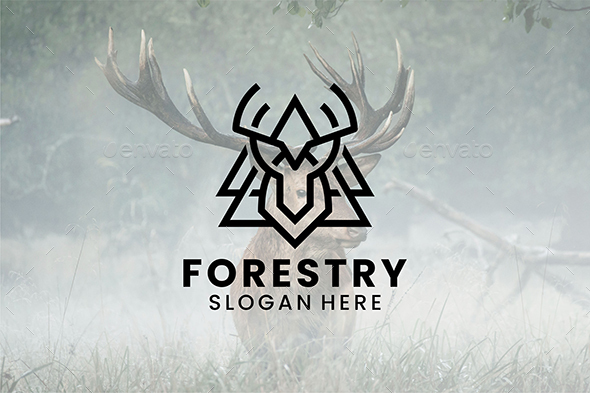Geometric deer - forestry logo, Logo Templates | GraphicRiver