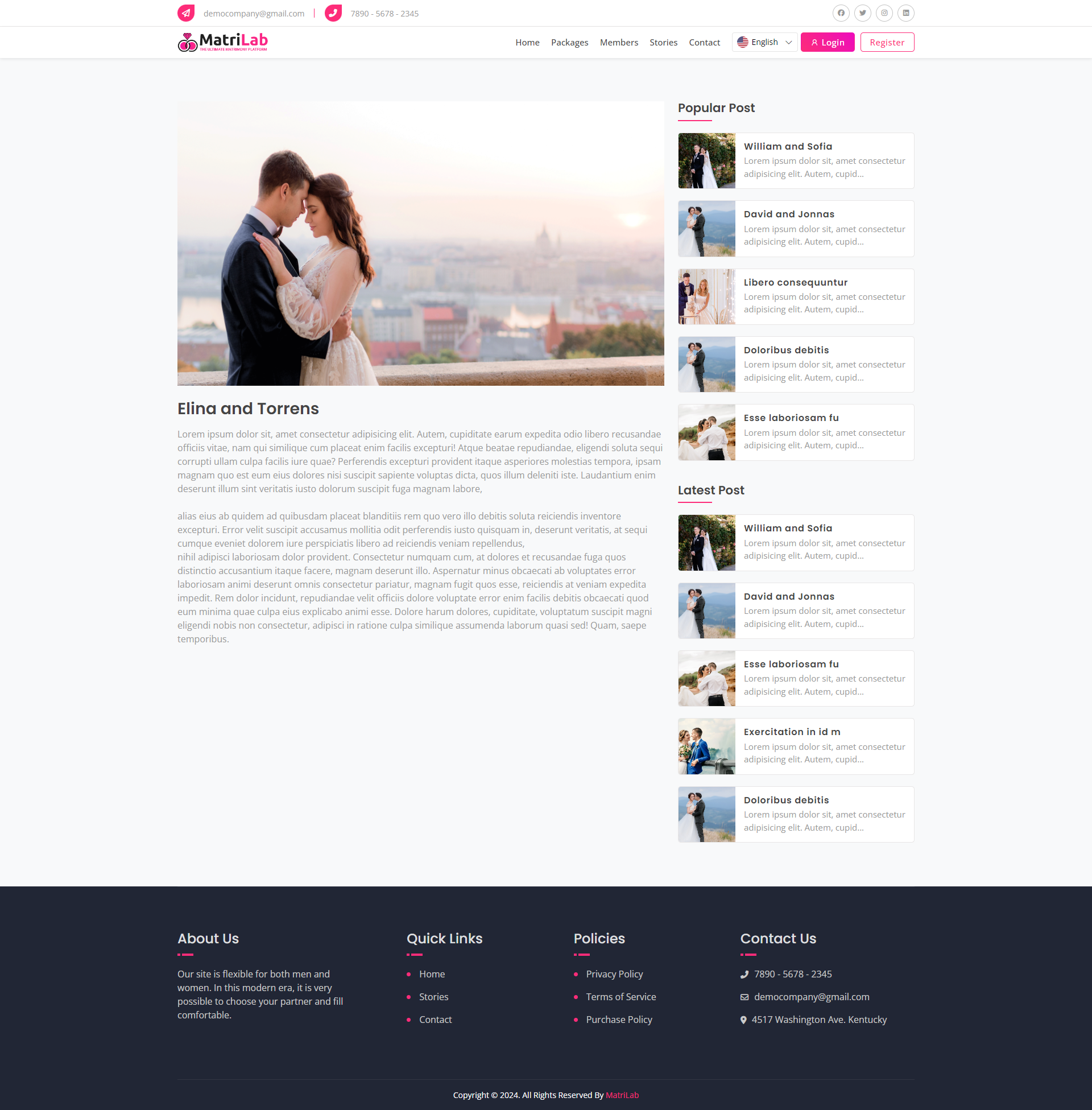 MatriLab - Ultimate Matchmaking Matrimony Platform by ViserLab | CodeCanyon