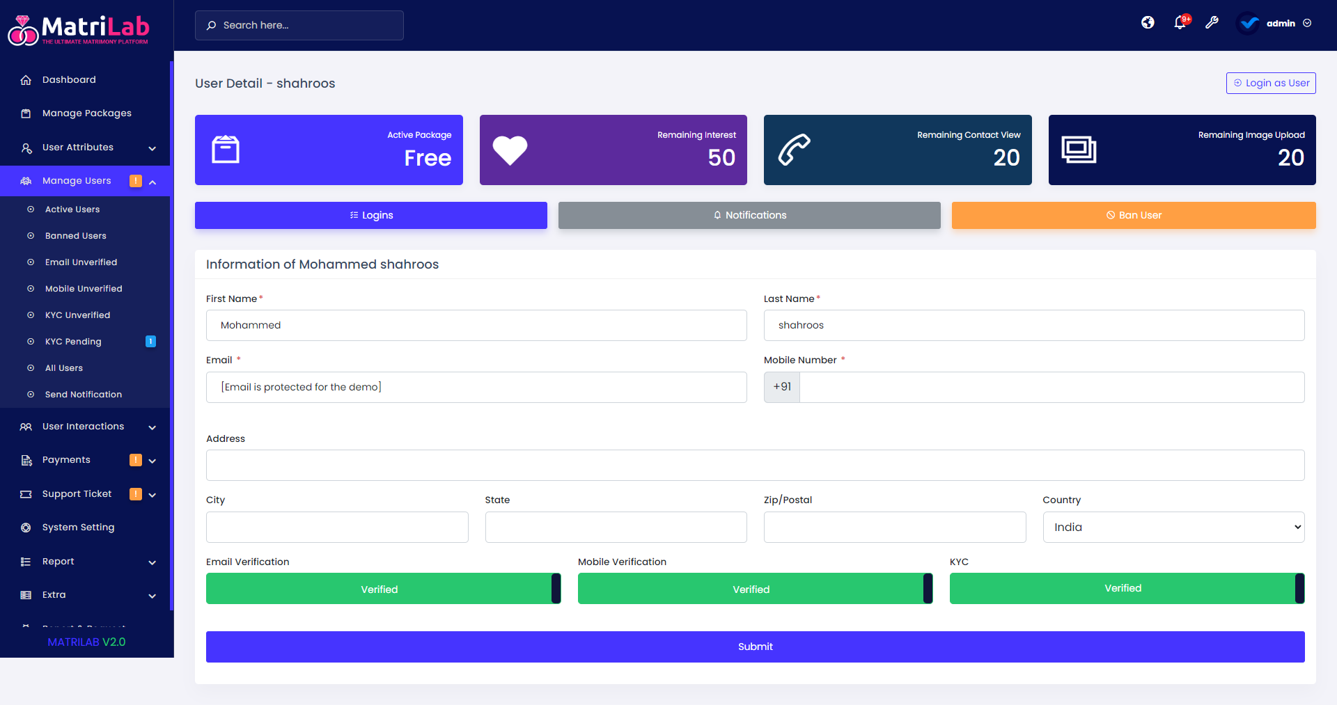 MatriLab - Ultimate Matchmaking Matrimony Platform by ViserLab | CodeCanyon