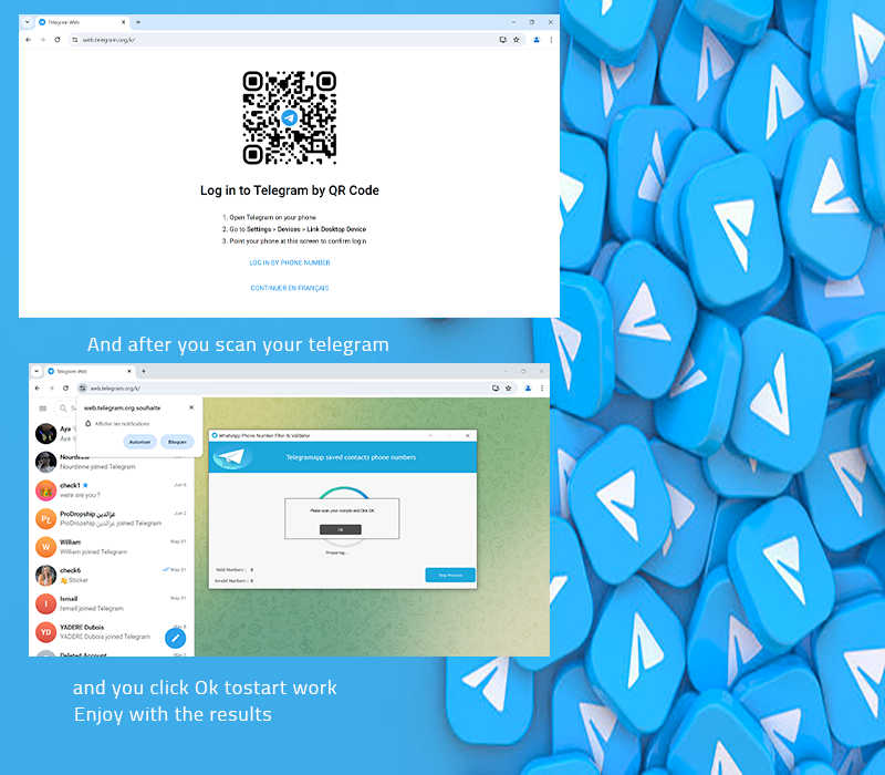 Telegram Saved & Checker Phone Numbers by ZakaSoftware | CodeCanyon