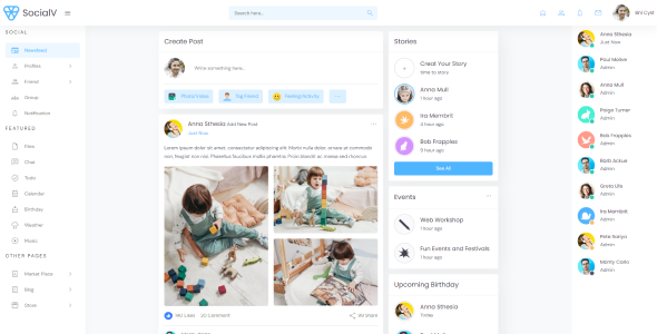 SocialV 5.0 - Social Network & Community Admin Template (Vue 3, React ...