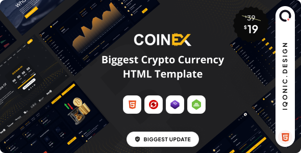 COINEX - Crypto Currency Admin Dashboard Template by iqonicdesign ...