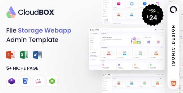 CloudBox | File Storage Admin Dashboard Template (VueJS, HTML) by ...