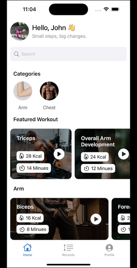 Fitness Tracker UI Template by knobapps | CodeCanyon