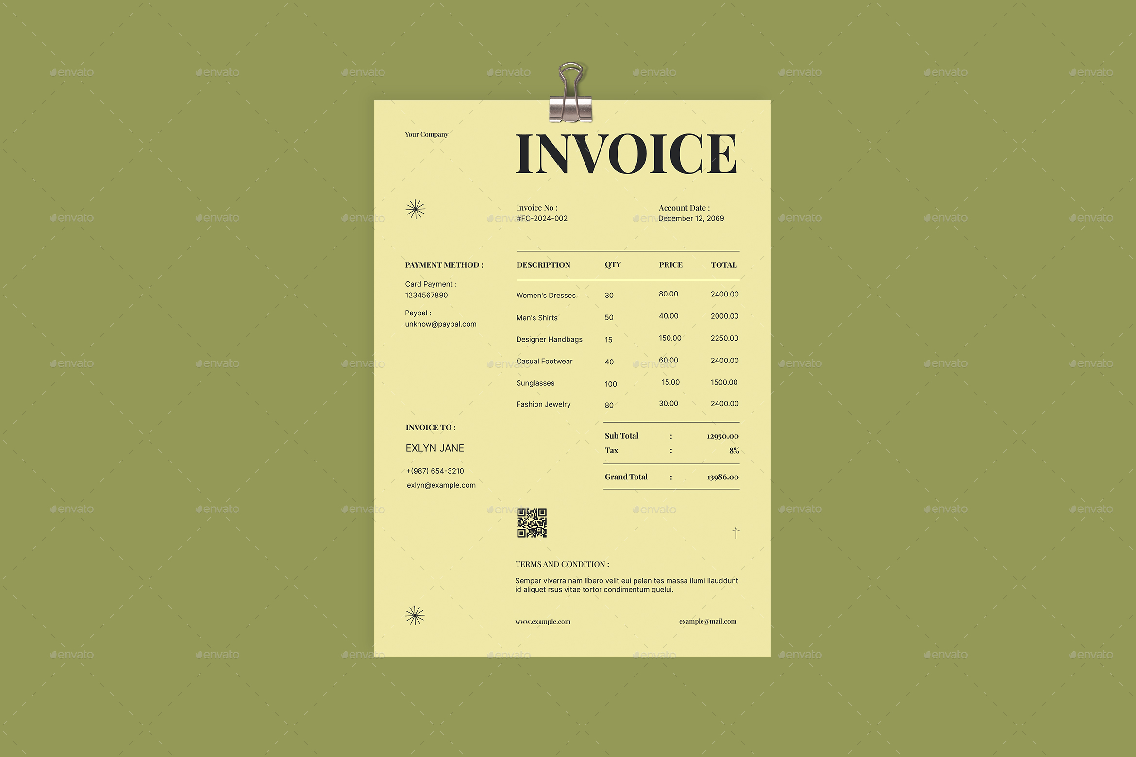 Yellow Browm Creative Invoice, Print Templates | GraphicRiver