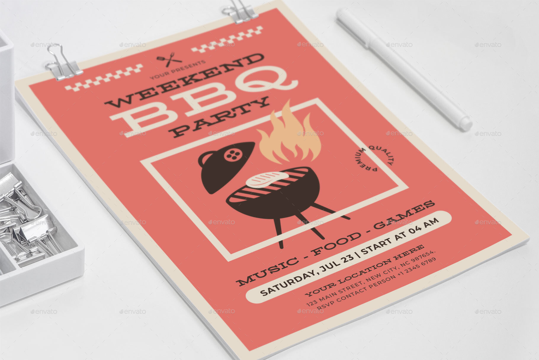 Classic Weekend BBQ Party, Print Templates | GraphicRiver
