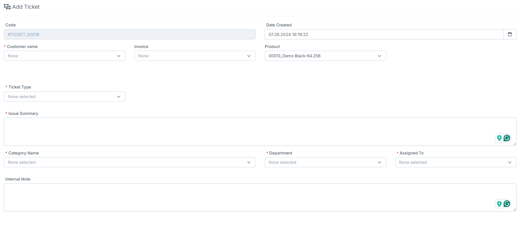 Customer Service Management module for Perfex CRM by GreenTech_Solutions