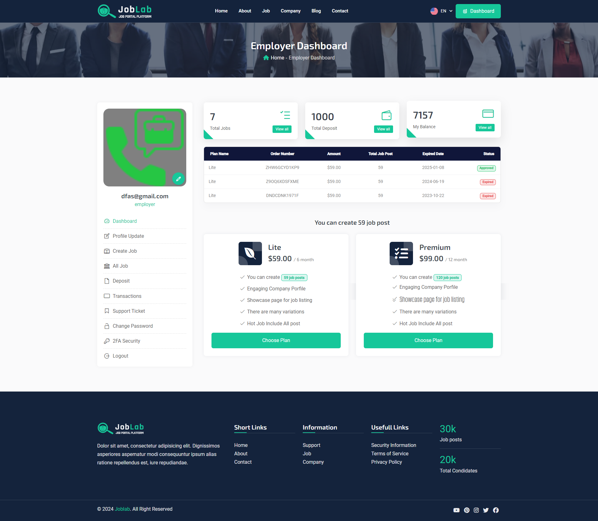 JobLab - Job Portal Platform by ViserLab | CodeCanyon