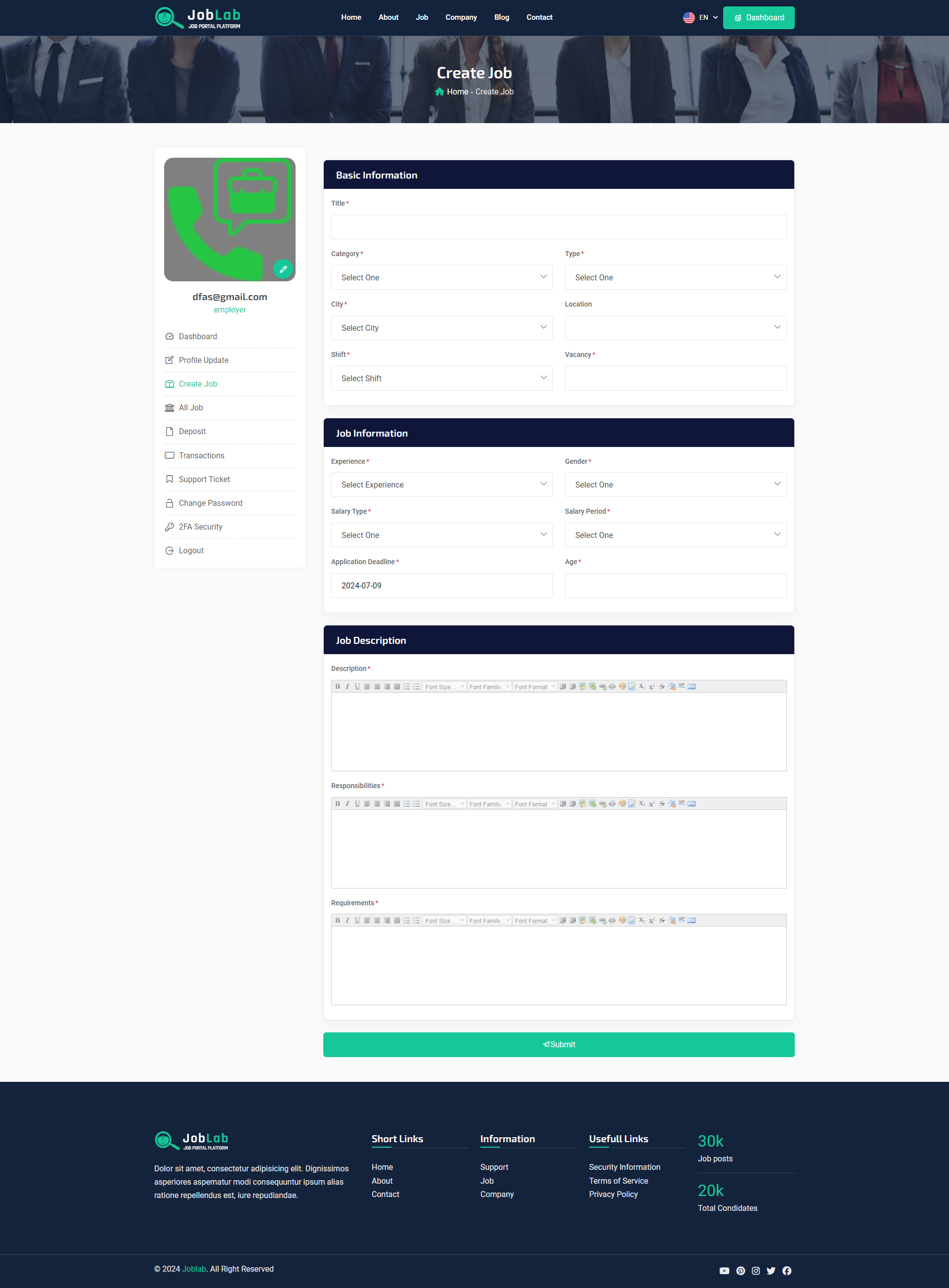 JobLab - Job Portal Platform by ViserLab | CodeCanyon