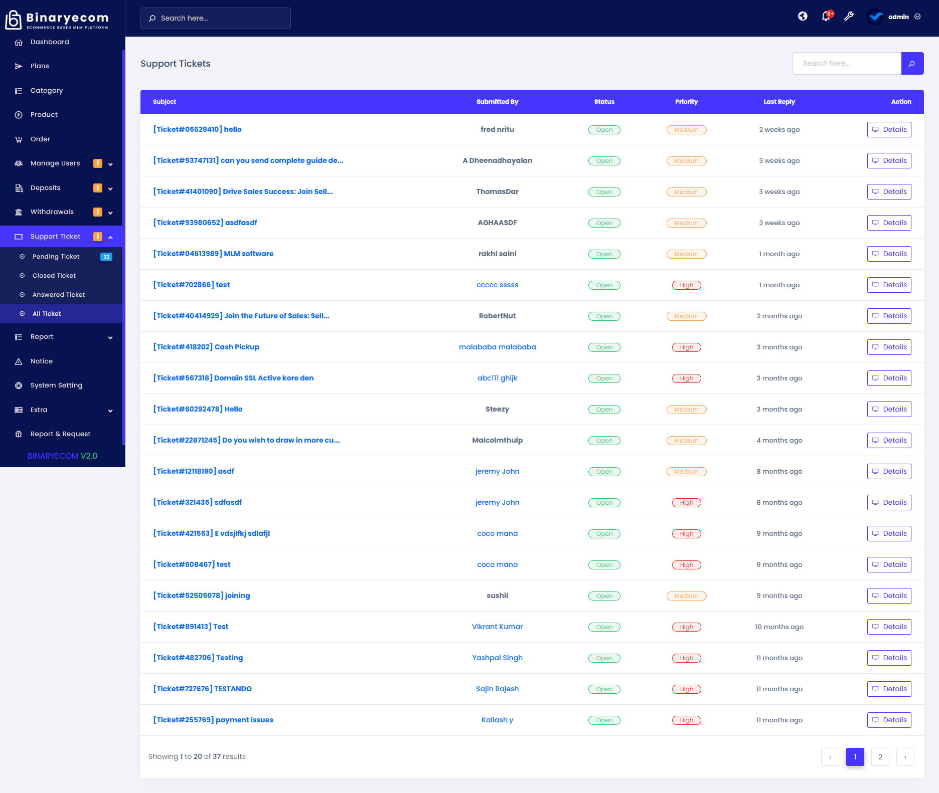 BinaryEcom - Ecommerce Based MLM Platform by ViserLab | CodeCanyon