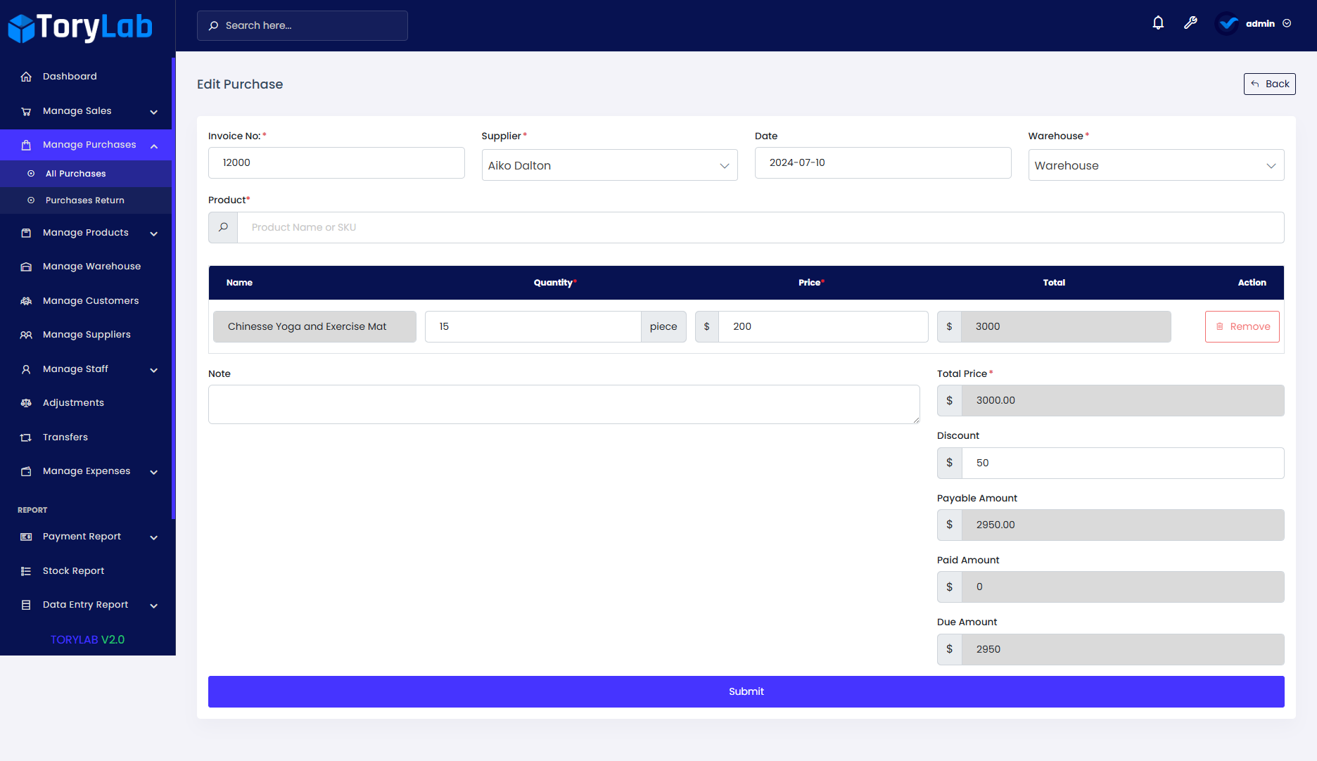 ToryLab - Inventory Management System by ViserLab | CodeCanyon