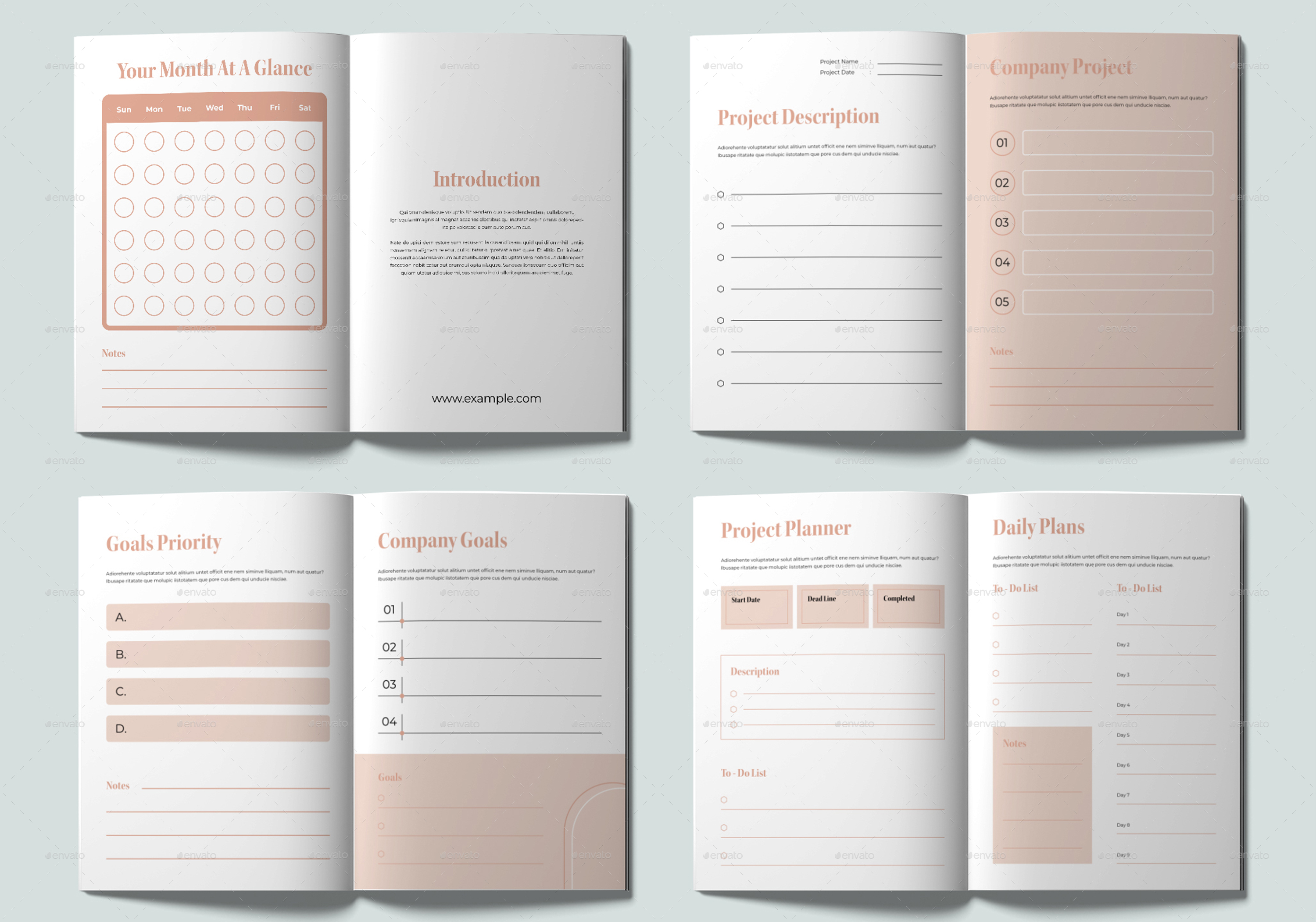 Planner Layout Design Template, Print Templates | GraphicRiver