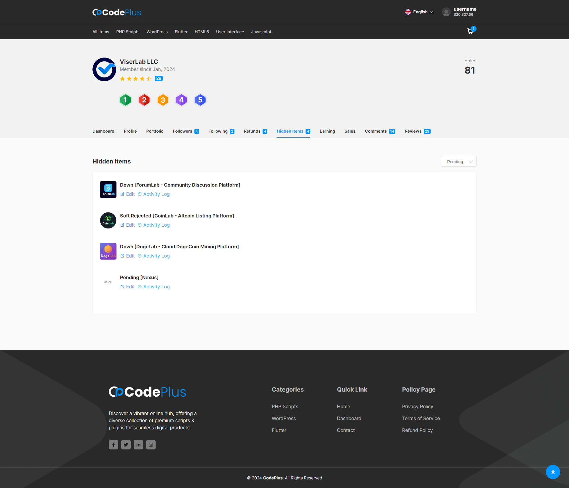 CodePlus - Multi Vendor Digital Marketplace by ViserLab | CodeCanyon