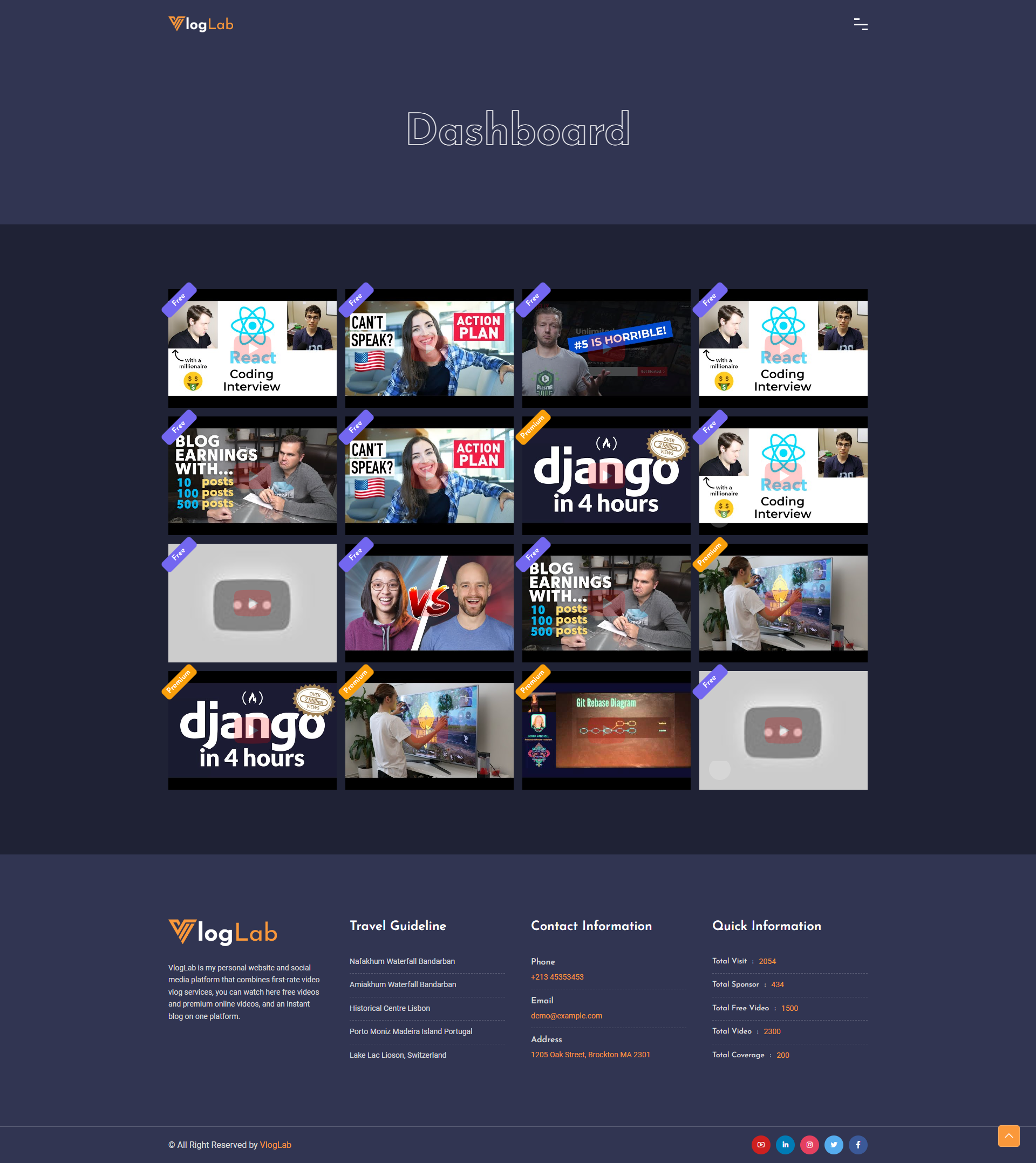 VlogLab - Online Vlogging Platform by ViserLab | CodeCanyon