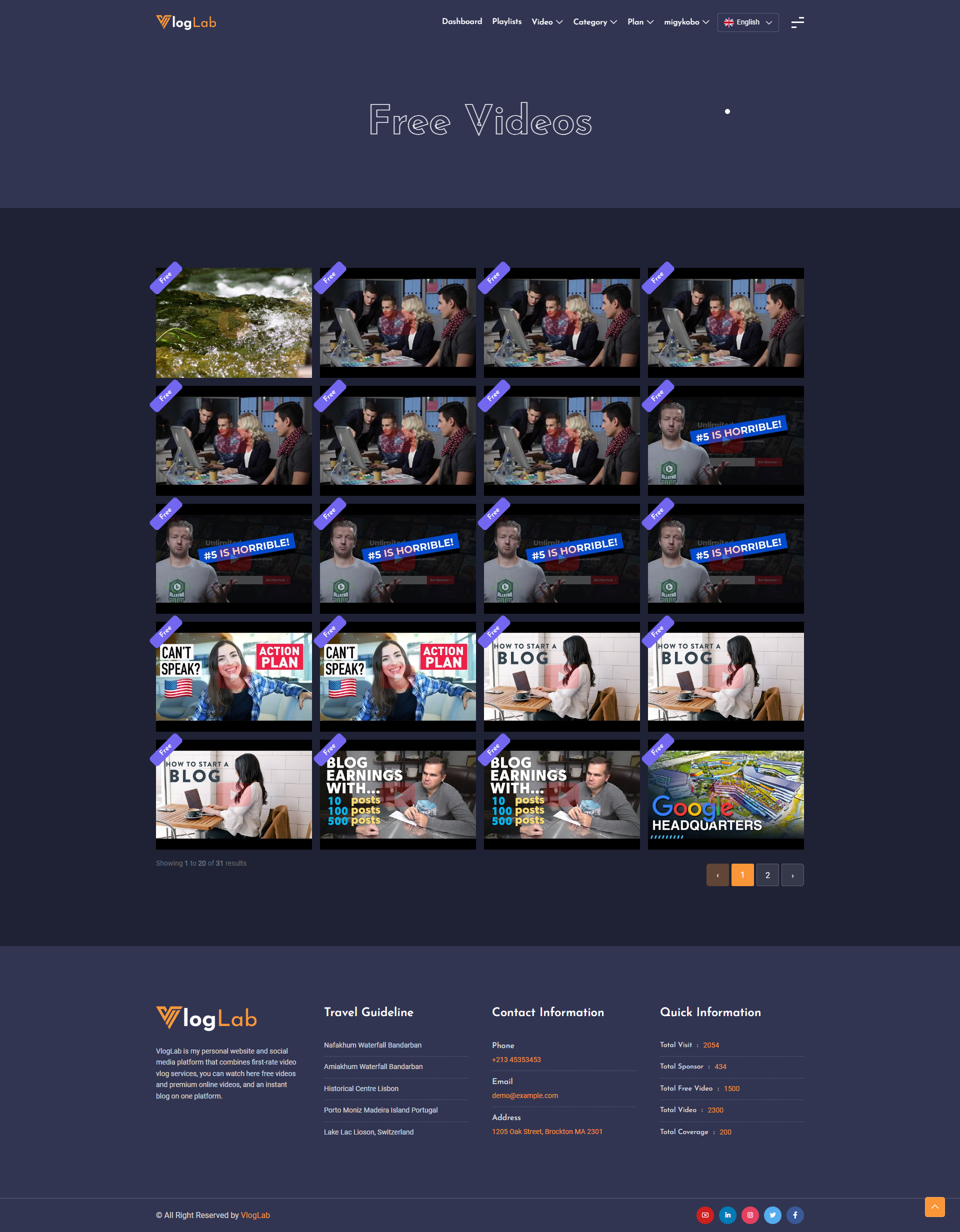 VlogLab - Online Vlogging Platform by ViserLab | CodeCanyon