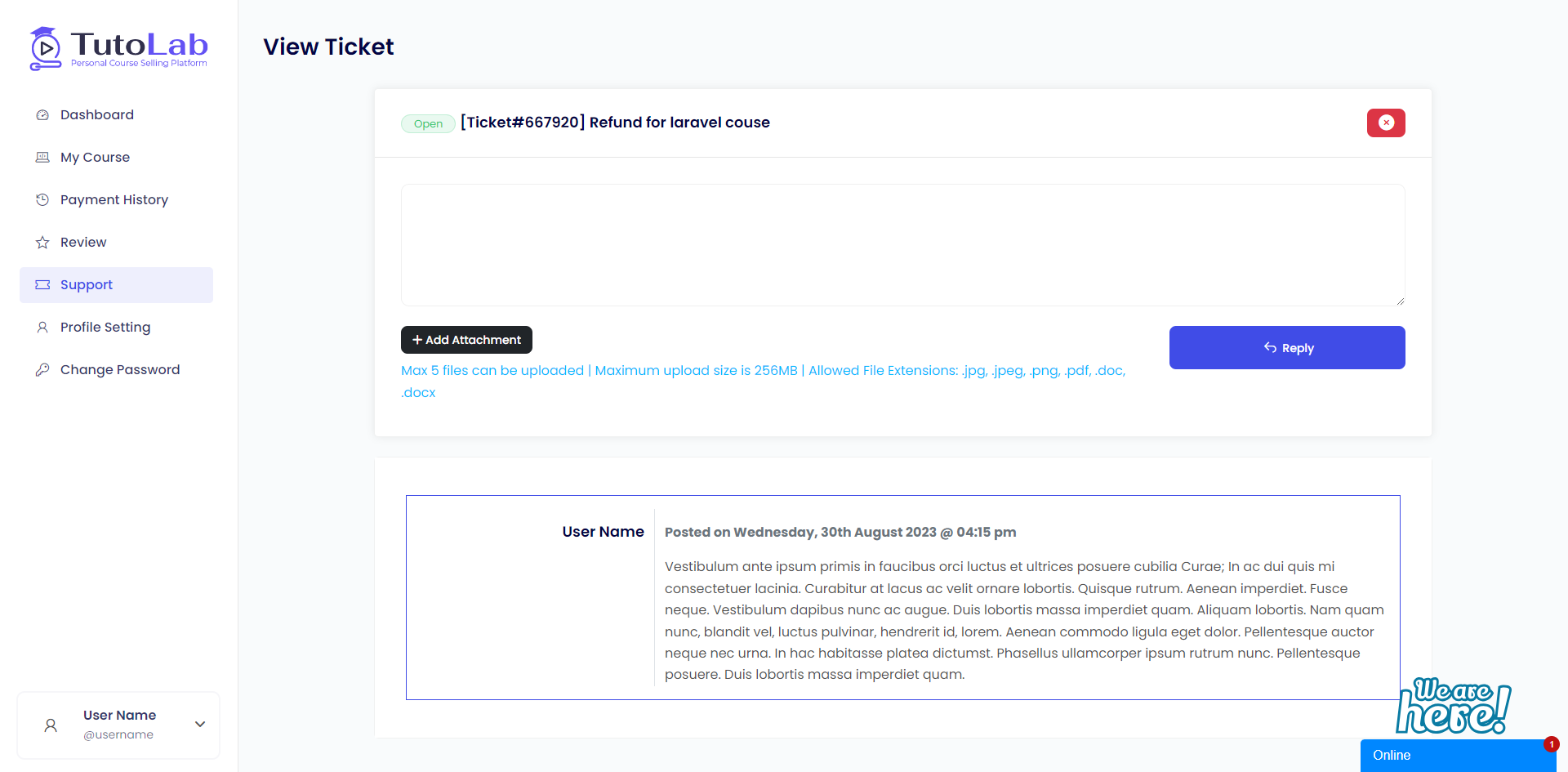 TutoLab - Personal Course Selling Platform by ViserLab | CodeCanyon