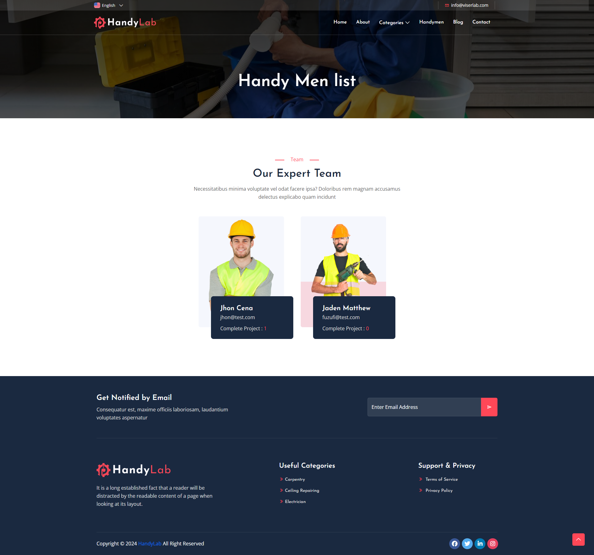 HandyLab - Handyman Listing Platform by ViserLab | CodeCanyon