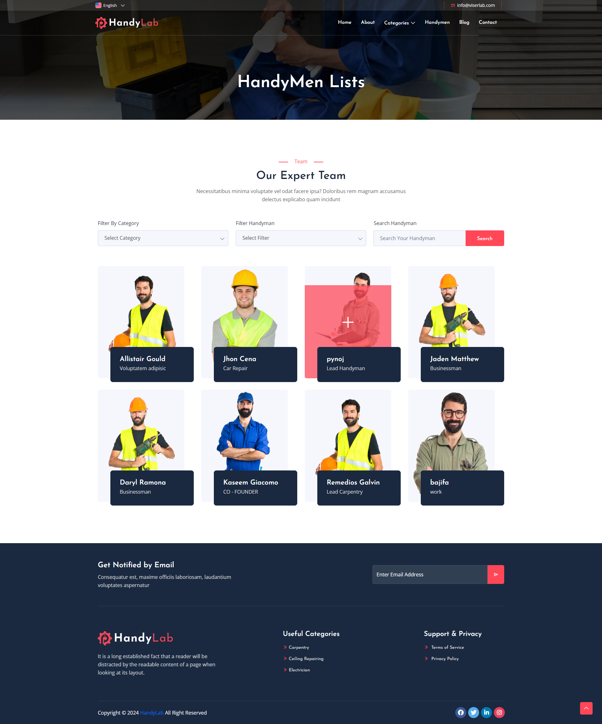 HandyLab - Handyman Listing Platform by ViserLab | CodeCanyon