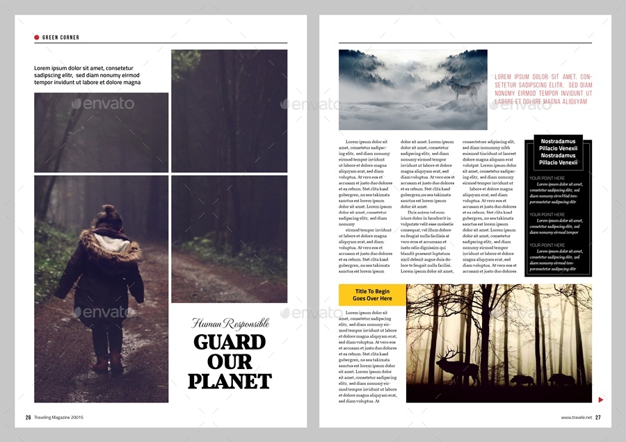 Traveling Magazine Template, Print Templates | GraphicRiver