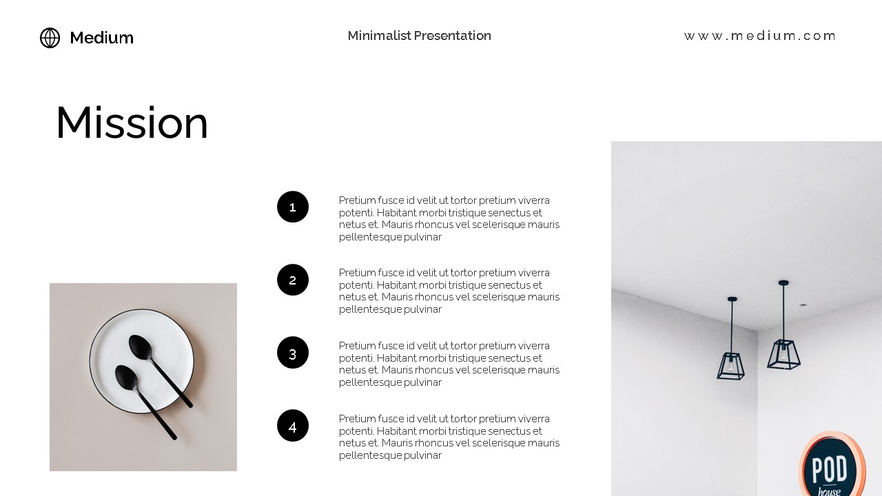 Medium - Minimalist Business PowerPoint Template, Presentation Templates