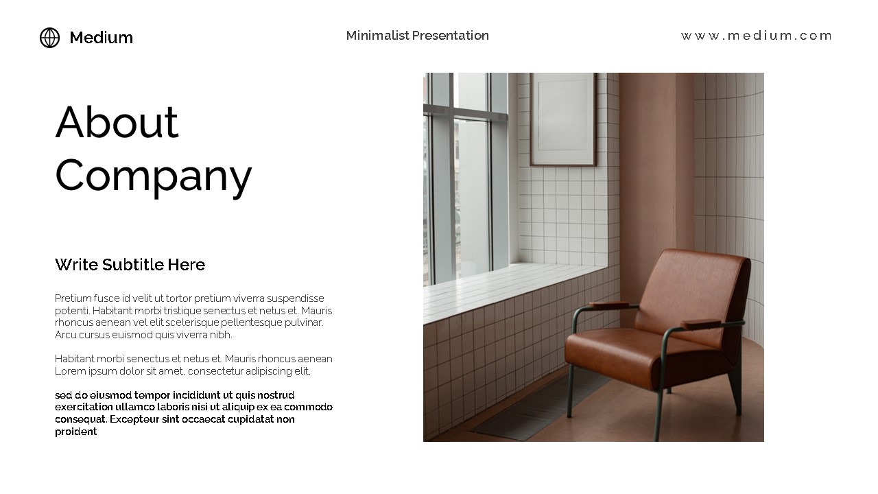 Medium - Minimalist Business Google Slides Template, Presentation Templates