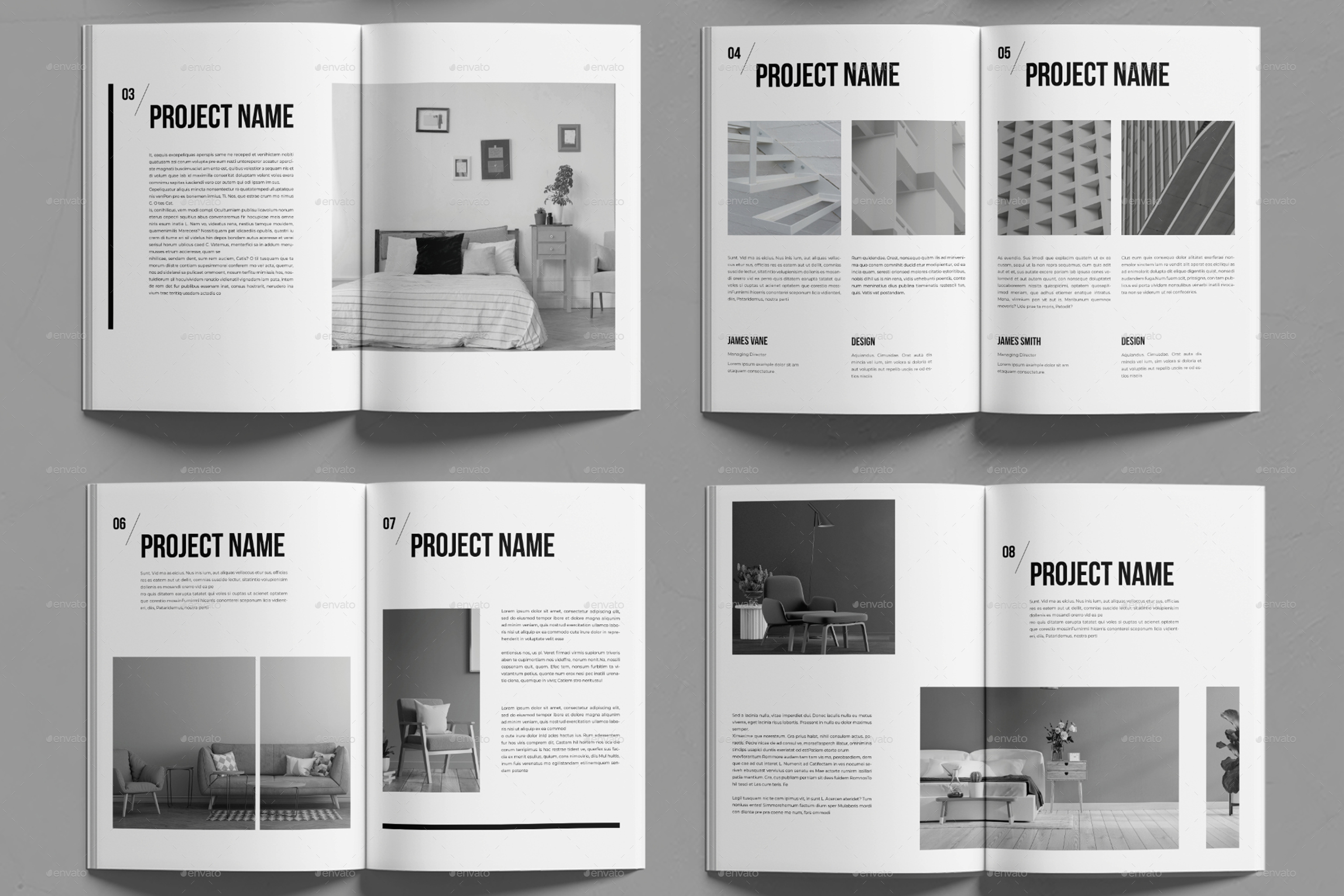 Architecture Portfolio Layout, Print Templates | GraphicRiver