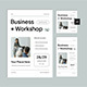 White Black UI UX Business Workshop Flyer Set, Print Templates ...