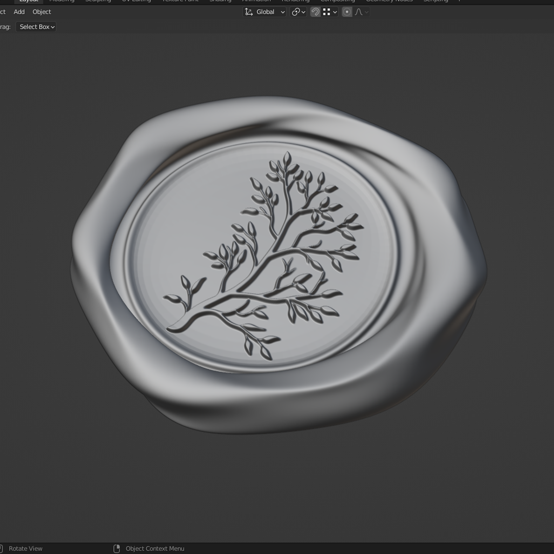 Wax Seal for 3D Print by 4Dcreator | 3DOcean