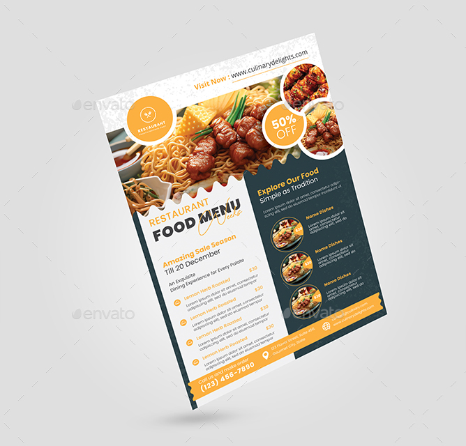 Restaurant Food Menu, Print Templates | GraphicRiver