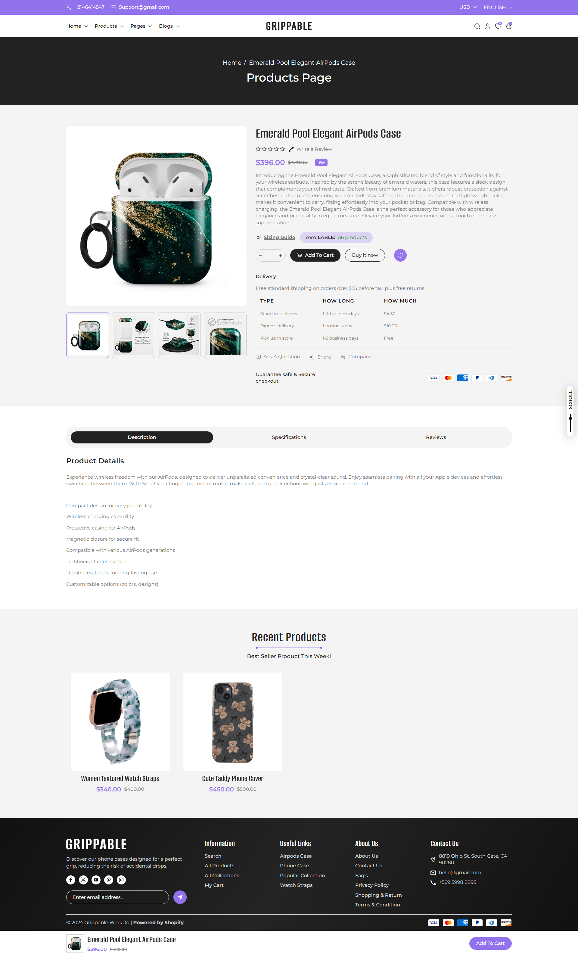 Grippable - Gadget Cases & Covers Shopify OS 2.0 by WorkDo | ThemeForest